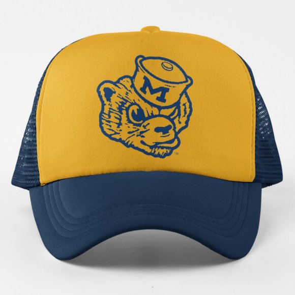 Accessories | New Michigan Wolverines Mascot Foam Trucker Mesh Snapback ...